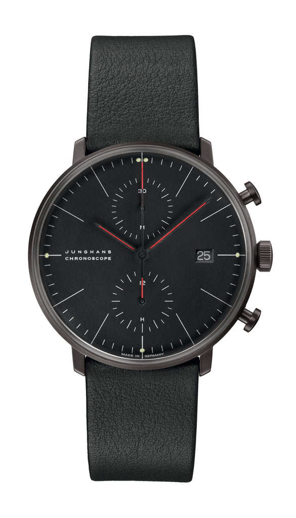 JUNGHANS MAX BILL AUTOMATIC CHRONOSCOPE BLACK 27/4409.02 – Beach Cities Watch Company