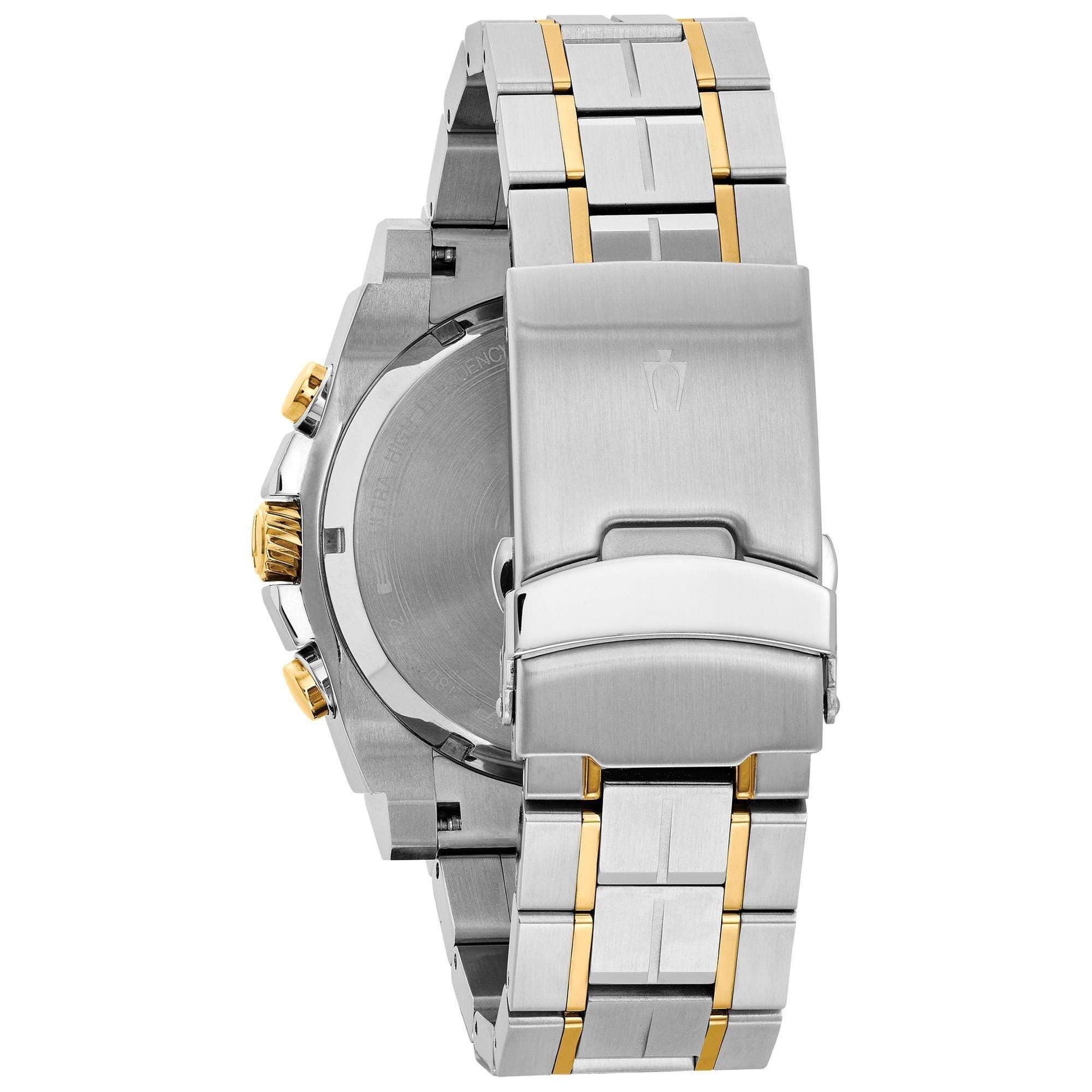 Bulova Men's Precisionist Two-Tone Stainless Steel Bracelet Watch 98B2 ...